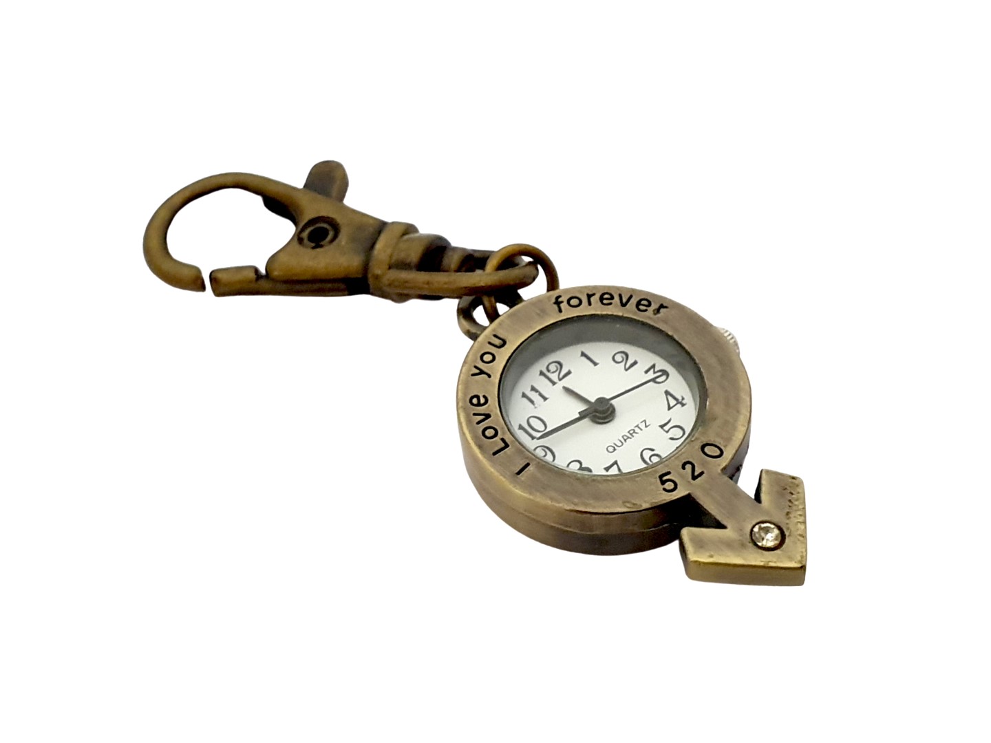 Classic Bronze Keychain Watch (Male Sign)