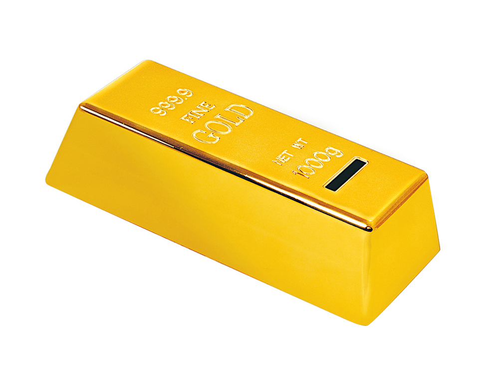 Flashy Gold Bar Coin Bank