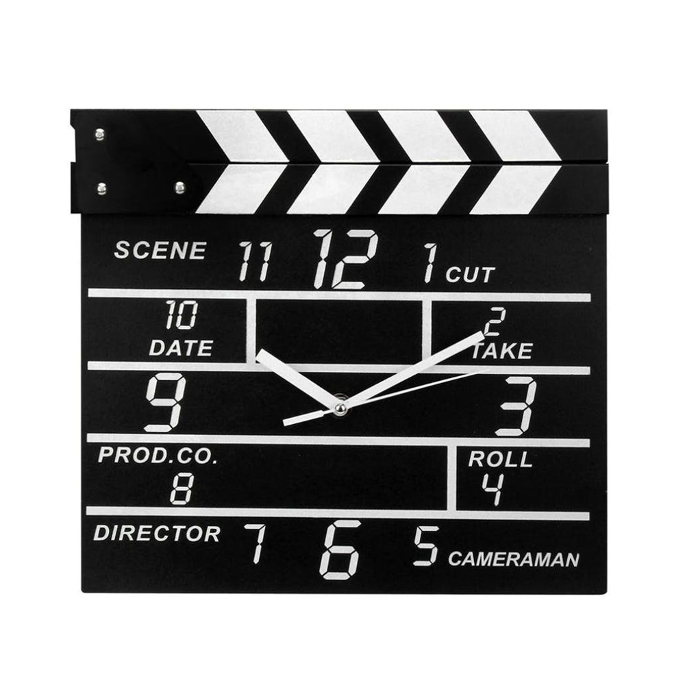 Movie Set Clapper Clock