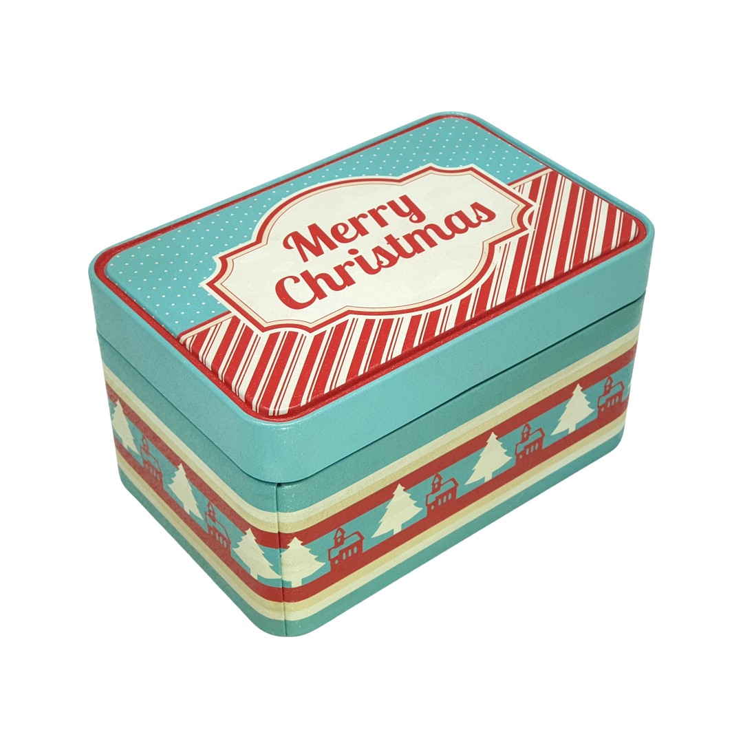Fanciful Christmas Tin Box